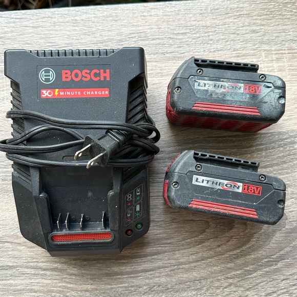 bosch | Other | Bosch Bc63 Battery 30 Minute Charger W 2 Liion ...